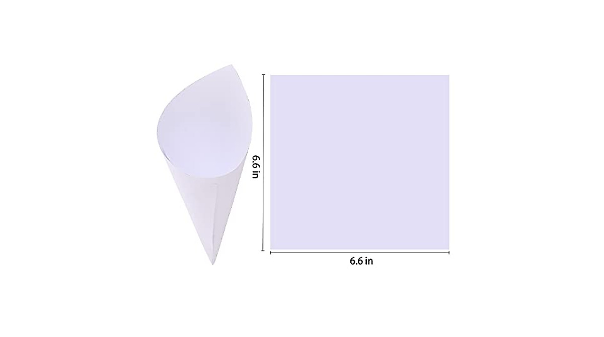 Wedding Confetti Cone Stand with 30 Kraft Cones - Elegant Display Tray