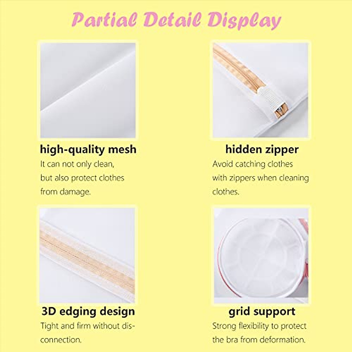 Yang Yao 3pcs 12x16in Durable Honeycomb Mesh Laundry Bags, Reusable Mesh Laundry Bags for Delicates,Small Mesh Laundry Bags with Zipper, Washing Bags for Laundry