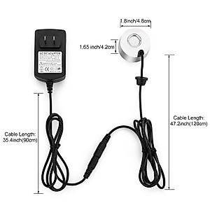 AGPTEK Aluminum Mini Mist Maker Fogger Water Fountain Pond Fog Machine Atomizer, Perfect for Halloween, Christmas and Other Holidays