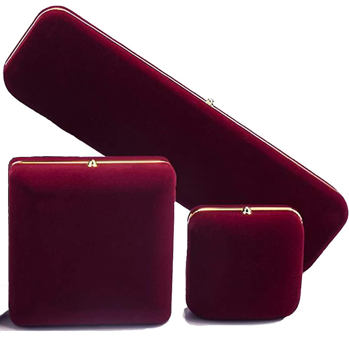 Self Adhesive Velvet Fabric StickyFelt Sheets ，Jewelry， Drawer Liners Craft Fabric Peel and Stick Paper 17.78 x 199.78 cm(Red)