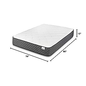 Amazon Basics Hybrid Mattress - Medium Feel - Memory Foam - Motion Isolation Springs - 12-Inch, King