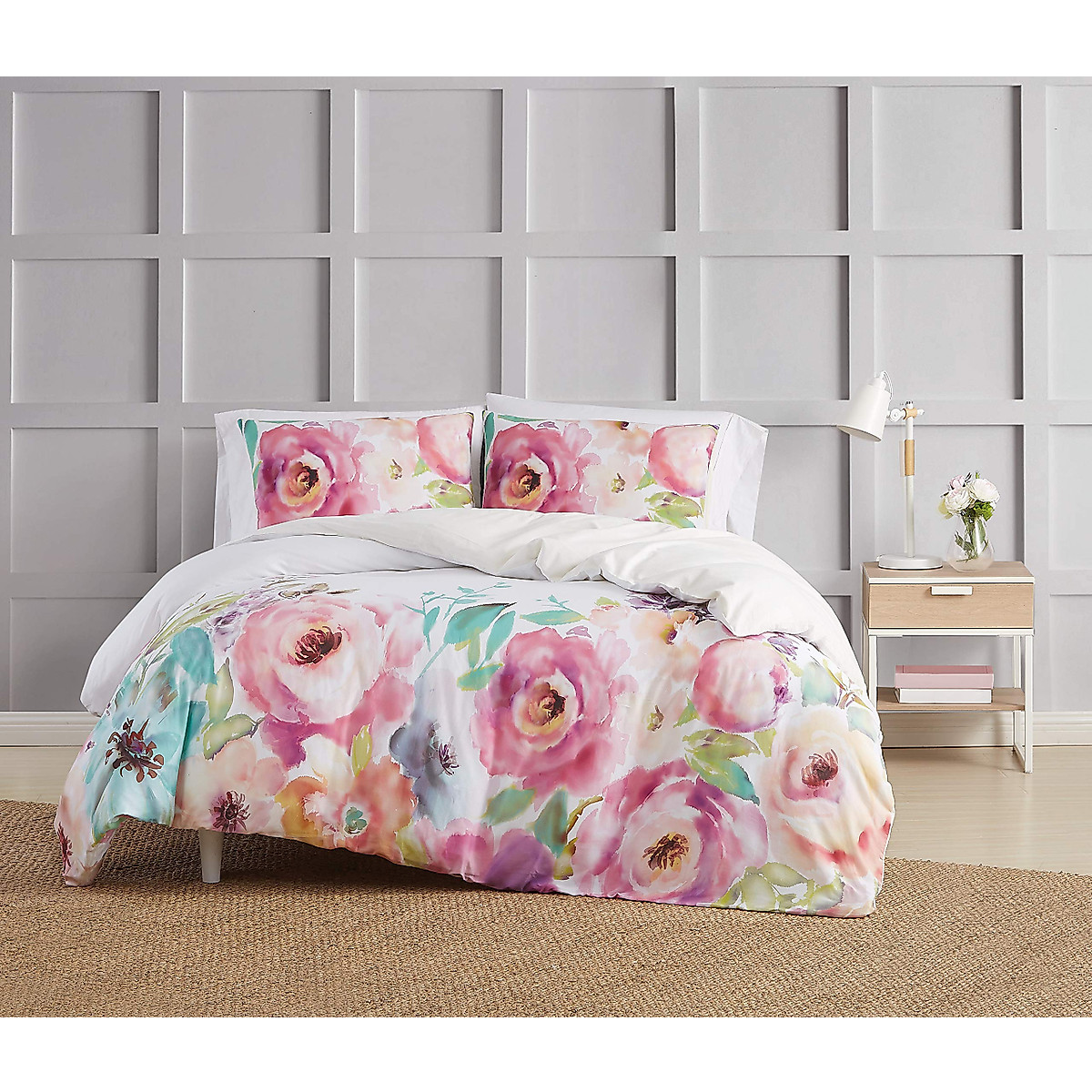 Christian Siriano NY Spring Flowers 3 Piece Full/Queen Duvet Cover Set