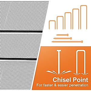 PINOZE 4200-Count 18 Gauge 1/4" Narrow Crown Staples (1-1/2" 1-1/4" 1" 3/4" 1/2") & 18GA Brad Nails (2" 1" 5/8"), Heavy Duty Galvanized Upholstery Staple for Pneumatic/Electric Stapler Gun/Brad Nailer
