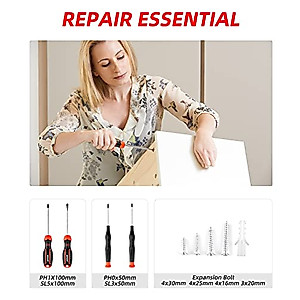 DIFFLIFE Tool Sets Household Tool Kit, 14-Piece General Home/Auto Repair Tool Set with Hammer, Pliers, Screwdriver Set and Toolbox Storage Case - Perfect for Homeowner, Diyer, Handyman (14-Piece)…