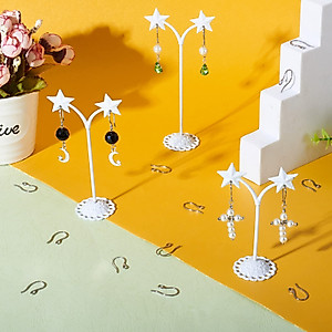 Pandahall 100pcs 304 Stainless Steel Earring Hooks 21.5x11x1mm with Loop Hole Ear Wire Findings for DIY Jewelry Making