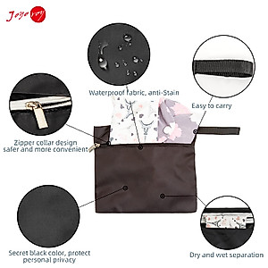 Joyo roy Small Wet Bag Mini Wet Bag Period Bag Black for Private Secret Waterproof Reusable for Girls Women Multi Use for Mama Cloth/Menstrual Pads/Sanity Cups/Breast Pads/Make Up Remover Pads