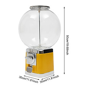 Coin Gumball Machine Toy Vending Machine,11 Inch Mini Vending Machine for Kids,Gumball Bank,Metal Candy Dispenser,Home Vending Machine,Vintage Gum Ball Machine