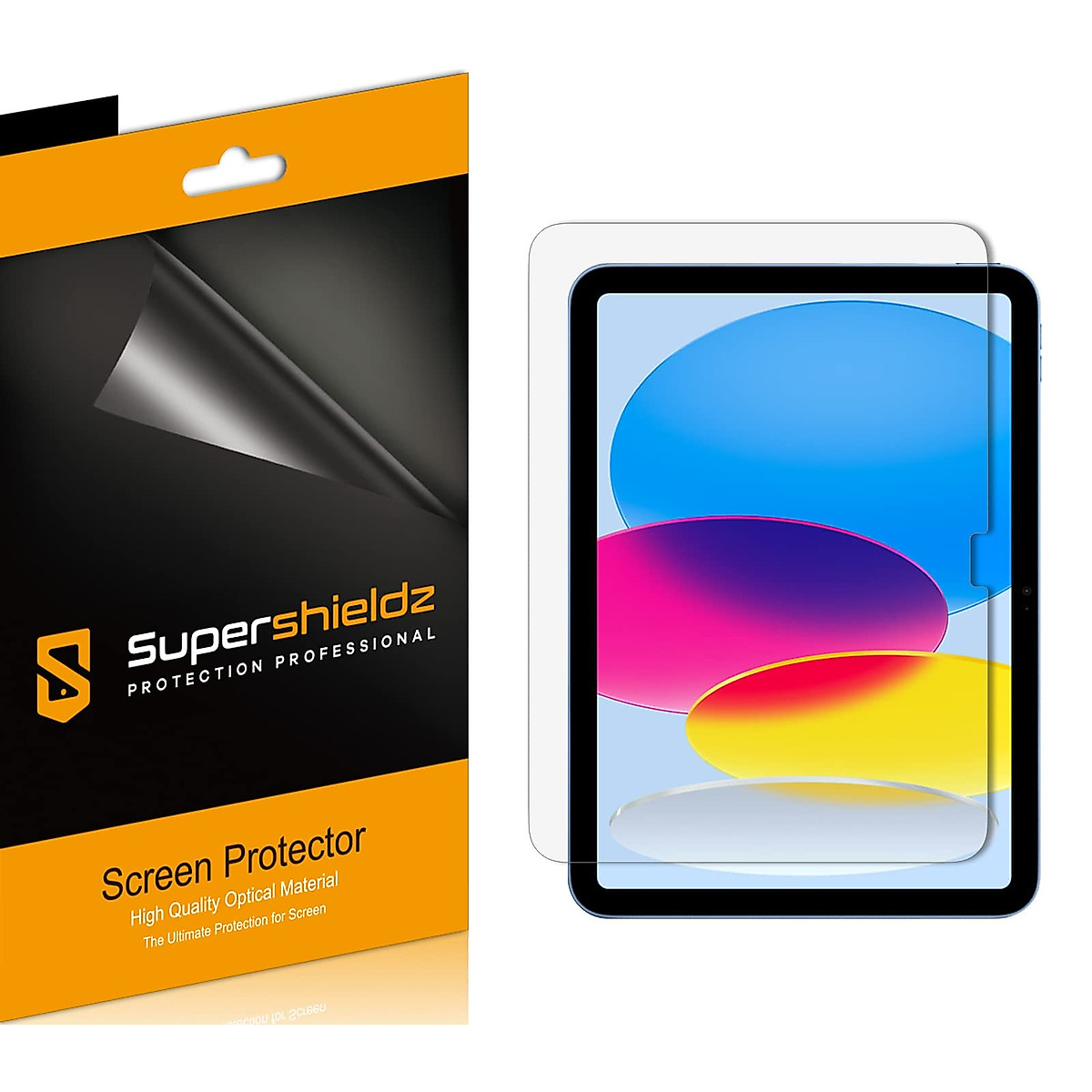Supershieldz (3 Pack) Designed for New iPad 10th Generation 10.9 inch (2022) Screen Protector, High Definition Clear Shield (PET)