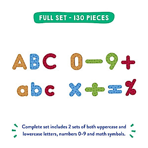 Magic Scholars ABC Magnetic Letters for Toddlers (3+ Years) 130 Pcs Alphabet Magnets and Magnetic Numbers Gift Set, Large Letter Magnets for Fridge, ABC Magnets Educational Toy