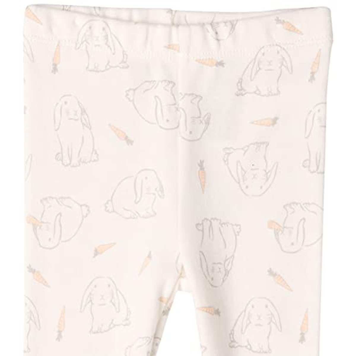 Amazon Essentials Unisex Babies' Leggings, Pack of 5, Bunny/Carrots/Rugby Stripe/Stripe, 6-9 Months