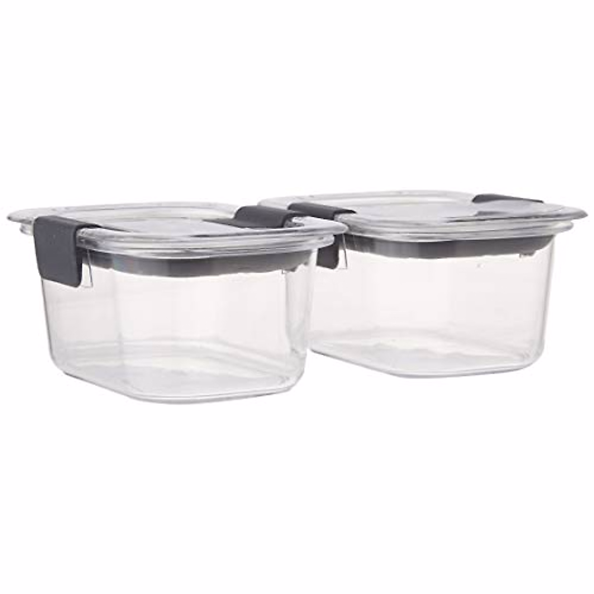 Rubbermaid Brilliance Food Storage Container, Small, 1.3 Cup, Clear, 2-Pack