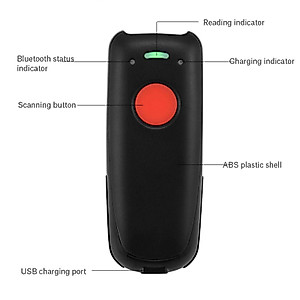 Barcode Scanner Bluetooth,Portable USB Bar Code Scanners Bluetooth 4.0&Wired Connection,Portable Inventory Bar Code Reader Compatible with iOS Android Windows Phone Tablets