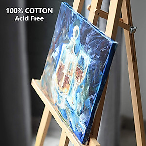 10 Pack Canvas Panels 16" x 12" Rectangle 40 X 30CM 100% Cotton White Blank Stretched Canvas Boards for Painting Craft Drawing Acrylics Canvas Art Board Acrylic Oil Paint DIY Kids Children Adults