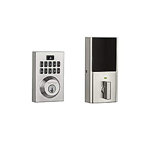 Kwikset 99140-019 SmartCode 914 Modern Contemporary Smart Lock Keypad Electronic Deadbolt With SmartKey Security and Z-Wave Plus, Satin Nickel
