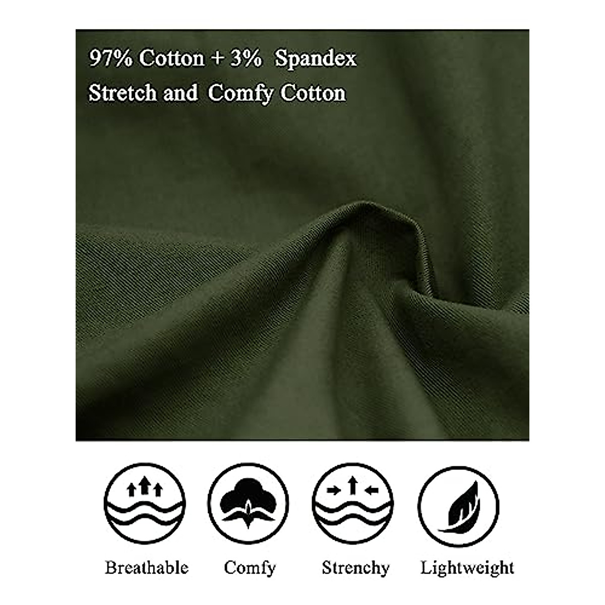 Dafensi Cargo Pants for Women Stretchy Cargo Joggers Casual Lightweight Hiking Pants ArmyGreen XL