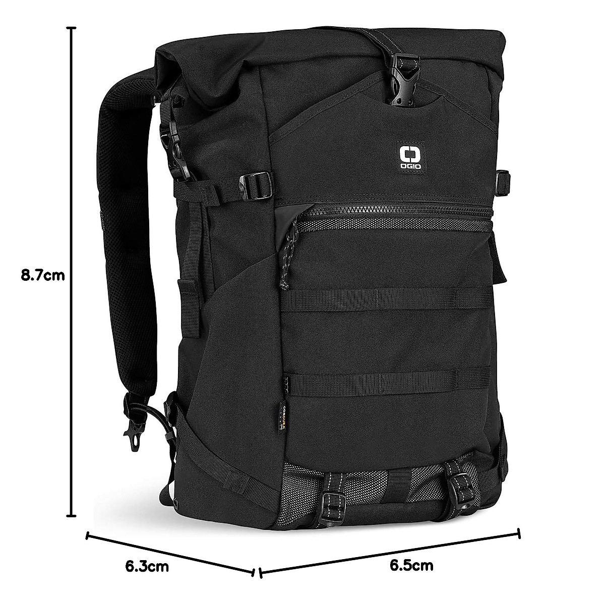 OGIO ALPHA Convoy 525r Rolltop Backpack, Black