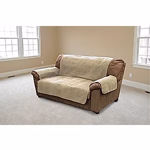 FurHaven Pet Furniture Protector | Home Loveseat Protector/Cover for Dogs & Cats, Clay