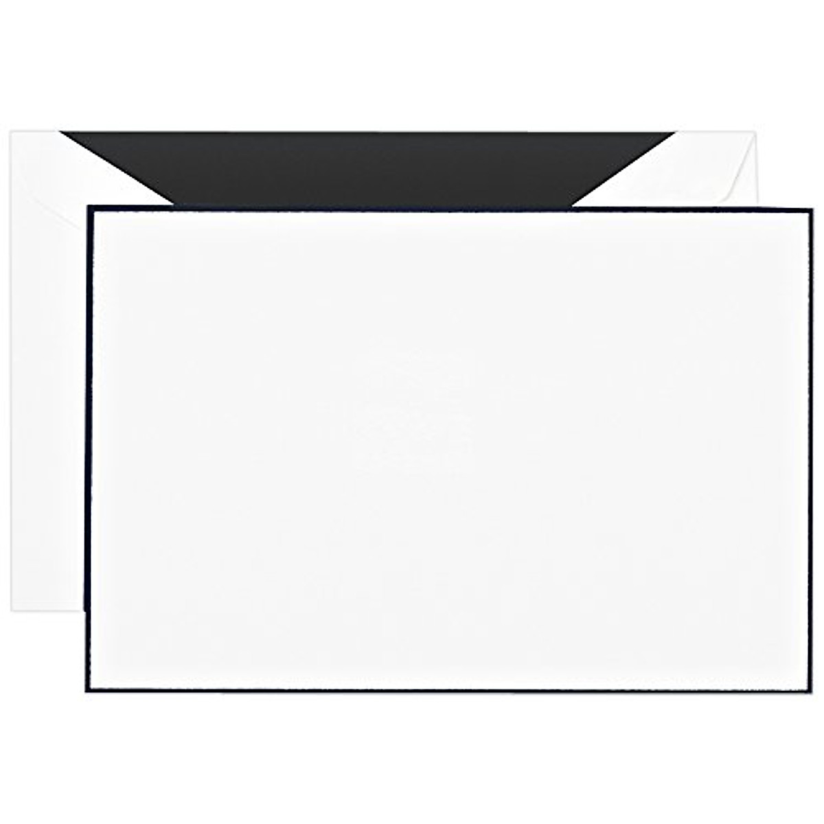 Crane & Co. Black Bordered Correspondence Card (CC3512), Pack of 10