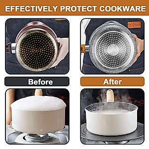 AHOUGER Heat Diffuser For Gas Stove,9.4''Heat Diffuser Plate Upgrade Thickening with Anti-Scalding Handle,Range Heat Diffuser Stove Top,Protects Pot Cookware Accessories