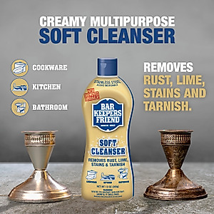 Bar Keepers Friend Soft Cleanser Premixed Formula | 13 oz. container + 25.4 oz. spray bottle| (2-Pack)