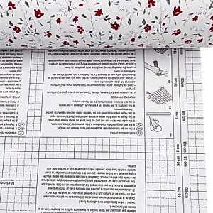 Yifely Red Rural Floral Shelf Liner Locker Decor Sticker Self-Adhesive Furniture Paper 17.7 Inch by 9.8 Feet