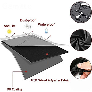 IAUZKO Patio Furniture Covers - 110x40x33in Waterproof Outdoor Sofa Cover - Heavy Duty Patio Bench Covers Rectangular Outdoor Furniture Set Cover, Tear/Water Resistant Patio Furniture Set Covers