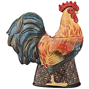 Certified International 11.25" Gilded Rooster 3-D Cookie Jar, One Size, Multicolor