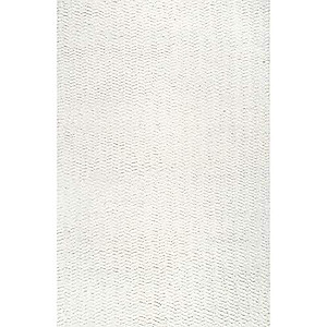 nuLOOM Glendora Hand Woven Chevron Area Rug, 5' x 8', Ivory