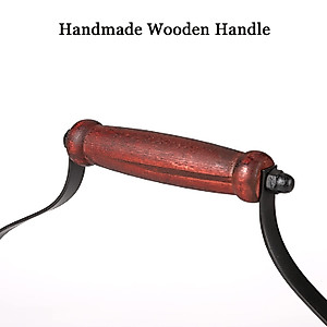 Metal Wine Bottle Carrier 6 Bottle Wine Carrier with Wood Handle Farmhouse Metal Wine Rack Basket Caddy Decorative Wine Display Stand for Wedding Bar BBQ Picnic Red White Wine Milk Storage (Black)