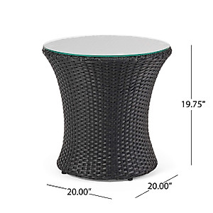 Christopher Knight Home Kono Chat Set, 3-Pcs Set, Black