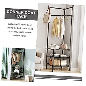Outanaya Corner Coat Rack Drying Rack for Clothes Hangers Heavy Duty Vertical Coat Rack Handbags Clothes Rack Hanging Clothes Rack Clothes Dryer Rack Garment Rack for Display Coats Racks