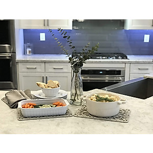 Silicone Trivet Hot Pad 9"x13" (Beige)