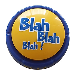 Talkie Toys Products Blah Button - 12 Hilarious Blah Sayings - Funny Talking Toy for Stress Relief & Laughs