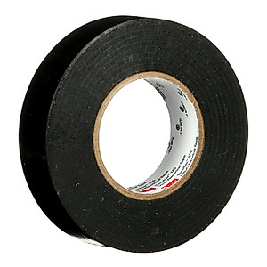 3M Temflex Vinyl Electrical Tape 175, Flame Retardant, Pressure-Sensitive Adhesive, Electrical and Mechanical Protection, Black, 7 mil, 3/4 in x 60 ft, 10 Rolls