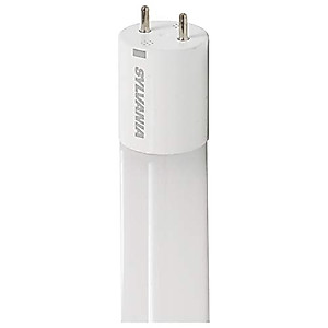 SYLVANIA T8 LEDlescent LED Linear Light Bulb, Non-Dimmable, Ballast-Free, 1100 Lumens, Frosted, 3000K, Warm White (75013)