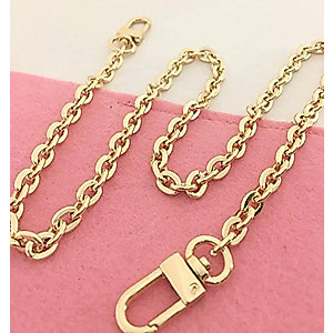 NEXT FASHION Oval Purse Chain Flat Gold Light Weight Crossbody Shoulder Strap Polished Quality - (40" / 100cm)