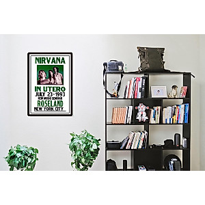 Nirvana Concert Poster, New York City, Kurt Cobain, Grunge Music, Art Print