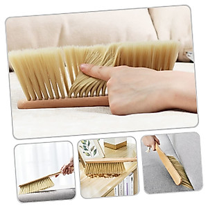 SEWOART Wooden Bed Brush Bristle Drafting Brush Carpet Brush Dusting Brush for Cleaning Bench Brush for Cleaning Broom Patio Cushion Cleaner Woodshop Brush Woodworking Cleaning Brush Door