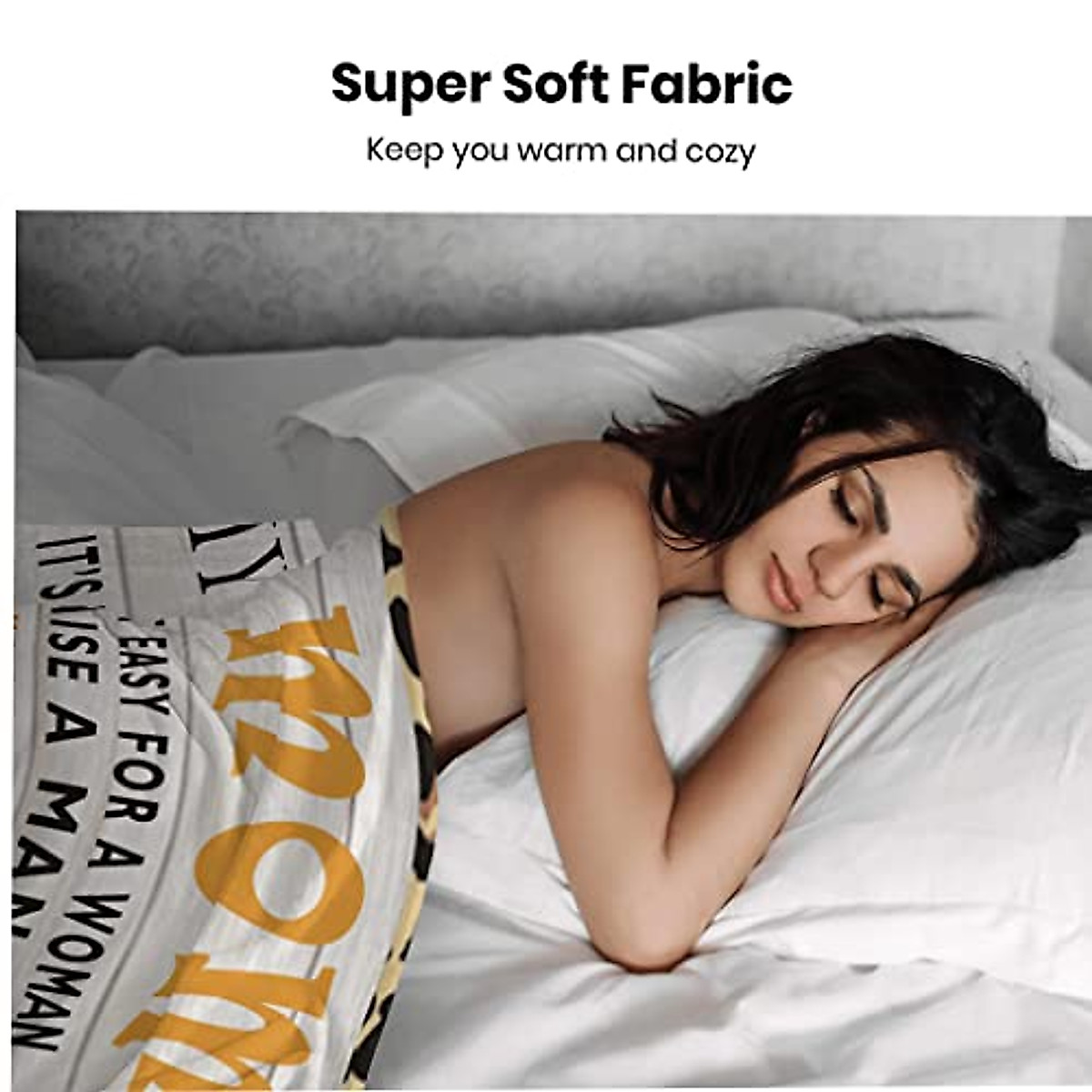 JERHTUO Gifts for Mom from Son, Love Letter Personalized Flannel Throw Blanket Birthday Christmas Thanksgiving Gifts Fits Couch Sofa Bedroom 50"x60"