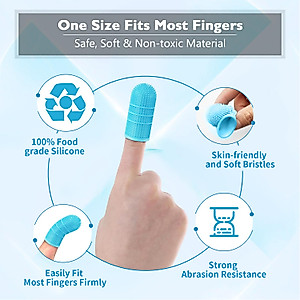 Petiepaw Dog Toothbrush,Dog Finger Toothbrush for Dog Teeth Cleaning,Dog/Puppy Tooth Brushing Kit,Cat Toothbrush with Full Surround Bristles,Finger Toothbrush for Dogs/Cats