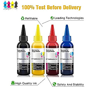 seogol Sublimation Ink for Printers ET-2720 ET-2760 ET-2750 ET-15000 ET-4700 ET-3760 WF-7710 WF-7720 WF-7210 C88+ ETC. 400ml