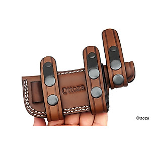 Ottoza Leather Knife Sheaths for Fixed Blade Knives, Small Knife Sheath RIGHT HAND Leather Knife Sheath for Belt, Leather Knife Holster Belt Knife Holder, Horizontal Knife Sheath for Belt No:126