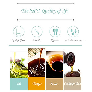 TENTA KITCHEN Oil Dispenser Vinegar Dispenser Maple Syrup Dispenser Glass Bottle Cruet No Drip Plastic Bottle Spout with Protective Cap drip Free Pour spout restarant 22Oz (Beige 1PC)