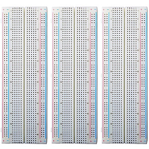 DIYables 3pcs Solderless Breadboard 830 Point Prototype for Arduino, ESP32, ESP8266, Raspberry Pi