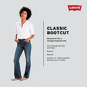 Levi's Women's Classic Bootcut Jeans (Also Available in Plus), (New) Cobalt March-Dark Indigo, 30 Regular