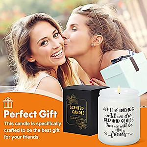Best Friend, Friendship Gifts for Women - Birthday Gifts for Friends Female, Presents for Women - Going Away Gifts for Friends - Funny Gifts for Friends, BFF Gifts, Lavender Scented Candles(White)