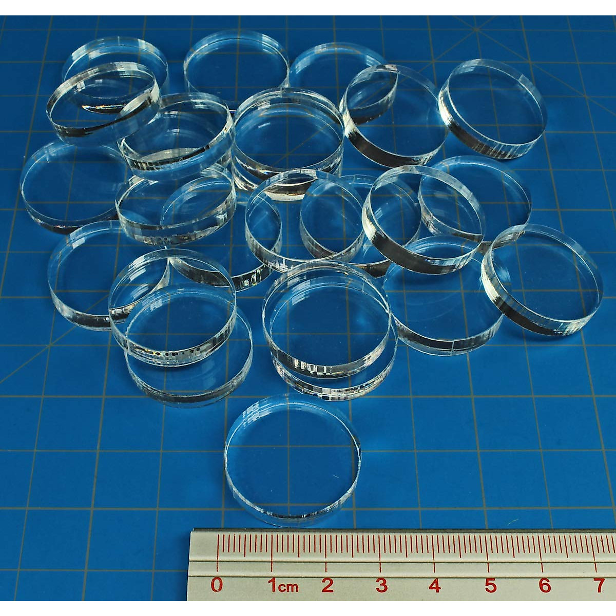 LITKO Round Bases | 27mm Circle | Compatible with Star Wars: Legion | Pack of 25 | (6mm Clear Acrylic)