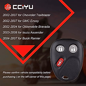 cciyu Replacement Keyless Entry Remote Replacement for 15008008 15008009 Control Key Fob Clicker