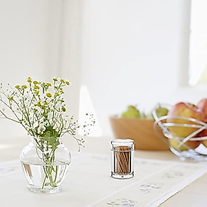 GLEAVI Cotton Pad Dispenser 3Pcs Holder Dispenser Cotton Swab Storage Box Cotton Cotton Round Pads Holder Apothecary Jar Makeup Remover Pad Containers for Bathroom Toothpick Dispenser