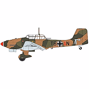 Airfix Junkers Ju87R-2/B-2 Stuka 1:48 WWII Military Aviation Plastic Model Kit A07115, Red
